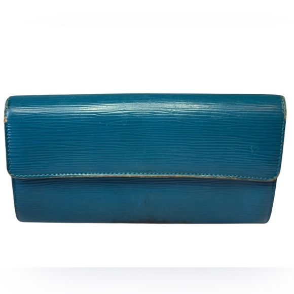 Louis Vuitton | Bags | Louis Vuitton Authentic Epi Blue Wallet | Poshmark